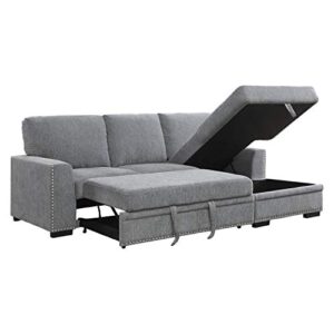 Lexicon Winona Sectional Sofa with Right Side Chaise, Gray