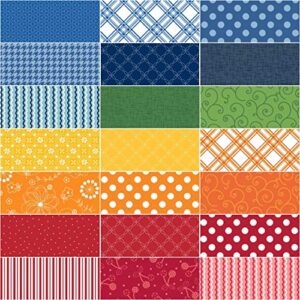 Kim Christopherson KimberBell Basics Kim's Picks Summer Strips 40 2.5-inch Strips Jelly Roll Maywood