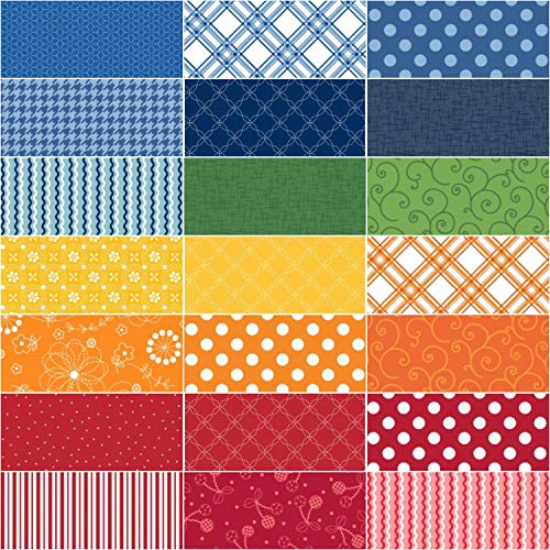 Kim Christopherson KimberBell Basics Kim's Picks Summer Strips 40 2.5-inch Strips Jelly Roll Maywood