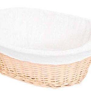 Vintiquewise Willow Laundry Hamper Basket with Liner and Side Handles