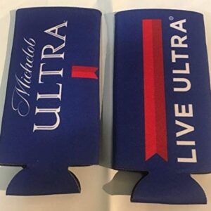 Michelob Ultra Live Ultra 16oz Aluminum Slim Bottle Coolie Cooler Can Huggie Set of 4