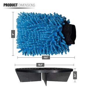 Jork Products Grit Trap Wash Bucket Insert and Microfiber Chenille Wash Mitt Kit