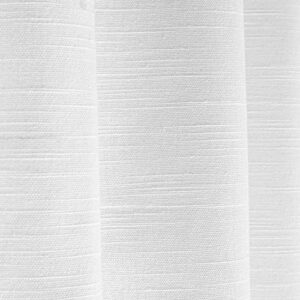 Bedding Craft White Cotton Curtains Set of 2, Textured Slub Curtain 50x96 inch,Cotton Curtains,tab top Curtains,White Cotton Curtains,White Panel Curtains,Cotton Duck Curtains,tab top Curtains