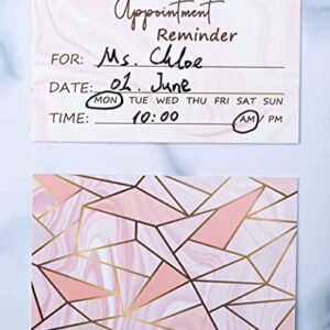 RXBC2011 Appointment Reminder Cards Marble pink and gold Pack of 100