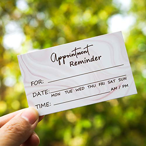 RXBC2011 Appointment Reminder Cards Marble pink and gold Pack of 100