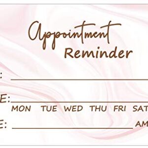 RXBC2011 Appointment Reminder Cards Marble pink and gold Pack of 100