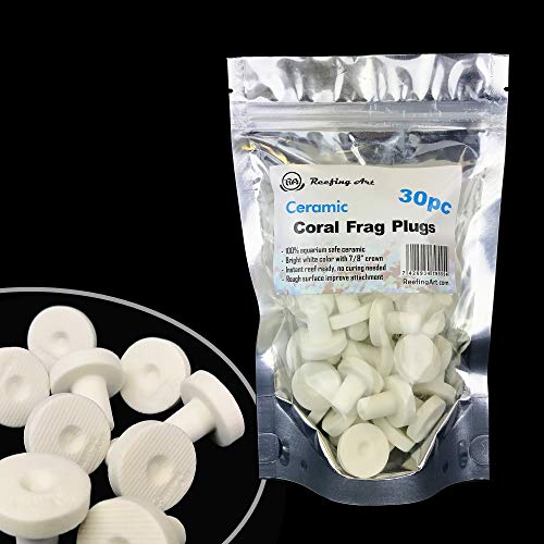 Reefing Art Ceramic Coral Frag Plugs 30 Pack Tiles for SPS LPS