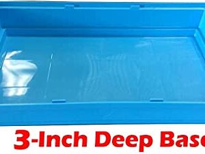 3-Floors Syrian Hamster Home House Rodent Gerbil Mouse Mice Rat Habitat Cage (19 x 12 x 15 H inches, Blue)