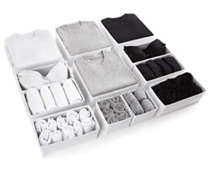 12pcs white large drawer organizer drawer organizers for clothing wardrobe clothes organizer underwear organizer dresser drawer organizers underwear drawer organizer clothes