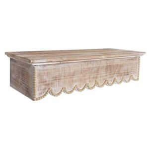 Funerom Rustic 16.5×6.3×3.85 inch Small Wood Wall Shelf Floating Shelves Wall Mounted Display Picture Ledge