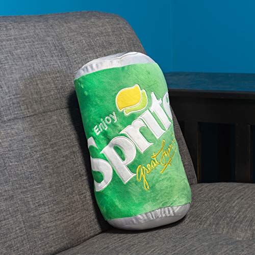 Mark Feldstein & Associates Sprite Can Classic Green 14 x 8 Polyester Fabric Soft Plush Throw Pillow