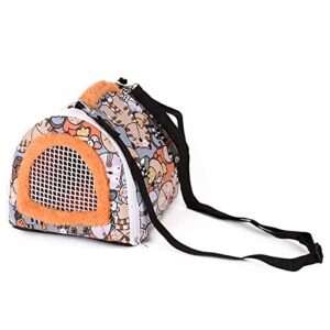 small pets carrier bag, portable rats sugar glider guinea pig chinchillas hamster hedgehog outdoor travel carrier pouch bag, small animals breathable hanging tote bag with detachable strap zipper