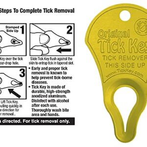 The Original Tick Key -Tick Detaching Device - Portable, Safe and Highly Effective Tick Detaching Tool - 3 Pack (Earth)