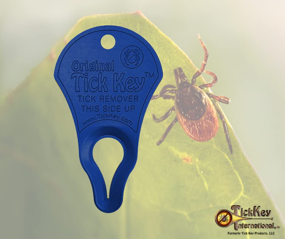 The Original Tick Key -Tick Detaching Device - Portable, Safe and Highly Effective Tick Detaching Tool - 3 Pack (Earth)