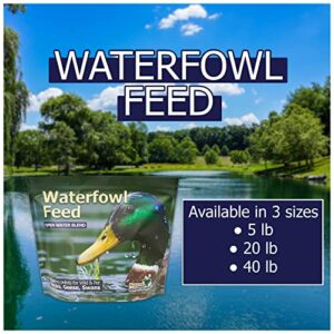 Natural Waterscapes Waterfowl Feed 20 lb Bag | Floating Pellets for Duck, Swan, Goose | for Wild and Pet Ducks