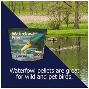 Natural Waterscapes Waterfowl Feed 20 lb Bag | Floating Pellets for Duck, Swan, Goose | for Wild and Pet Ducks