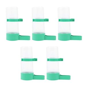 yardwe 5pcs bird water feeder automatic parrot water bottle pet bird plastic drinker bowl waterer clip for parrots budgie aviary cockatiel - medium