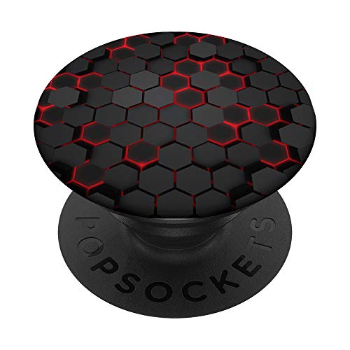 Cool Red and Black Cell Phone Button Holder Pop Out Knob PopSockets Swappable PopGrip