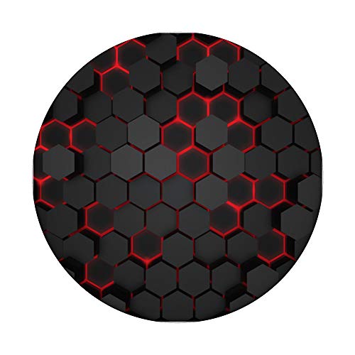 Cool Red and Black Cell Phone Button Holder Pop Out Knob PopSockets Swappable PopGrip