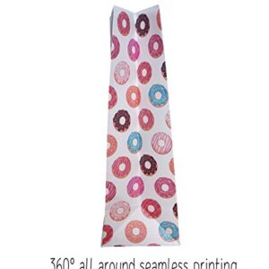 Donut Favor Bags - 24-Count Colorful Cute Donut Pattern Design Printed White Party Paper Lunch Gift Bags - Donut Party Supplies for Donut Theme Party, Kids Birthday, Party Gift - 9.5" x 5.5" x 3.25"