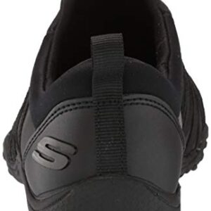 Skechers womens Slip on Athletic Food Service Shoe, Black, 7.5 US