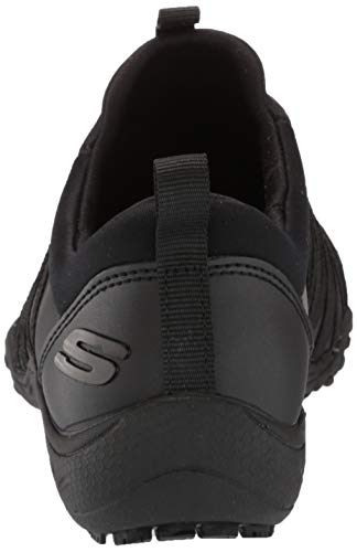 Skechers womens Slip on Athletic Food Service Shoe, Black, 7.5 US