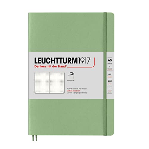 LEUCHTTURM1917 361592 Notebook Muted Colours (A5) Soft Cover Sage Dotted