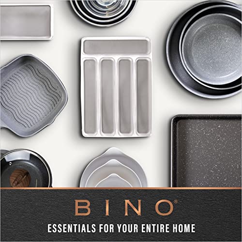 BINO | Plastic Organizer Bins, Large - 4 Pack | The SOHO Collection | Multi-Use Organizer Bins | Pantry Organizer & Freezer Organizer Bins | Plastic Storage Containers | Bins for Home & Kitchen Org