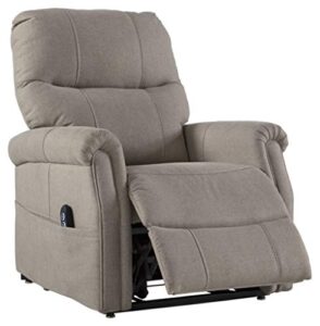 signature design by ashley markridge modern electric power lift recliner for elderly, gray