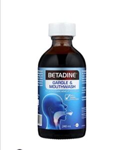 m# betadine gargle mouth wash 240ml refreshingly,mouth wound