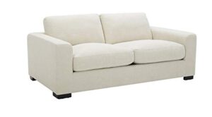 stone & beam westview love seats, 76'' loveseat, cream