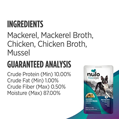 Nulo Freestyle Puppy & Dog Wet Dog Food Topper, Premium All Natural Grain-Free, Real Meat Dog Food Topper with High Animal-Based Protein and Only 5 or Less Ingredients With No Additives