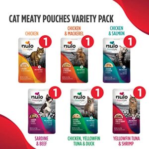 Nulo Freestyle Cat & Kitten Wet Cat Food Pouch, Premium All Natural Grain-Free Soft Cat Food Topper with Amino Acids for Heart Health and High Animal-Based Protein, 2.8 oz, 6 Count