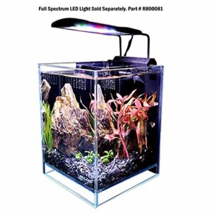 LIFEGARD Low Iron Ultra Clear Crystal Aquarium with Built in Filter – Rimless Glass, Beveled Edge, Elevated Style – Direct Jet Flow – 8.3 GPH