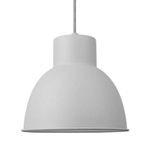 Globe Electric 61002 1-Light Pendant, Matte Gray, Gray Designer Fabric Cord