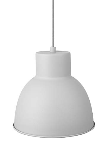 Globe Electric 61002 1-Light Pendant, Matte Gray, Gray Designer Fabric Cord