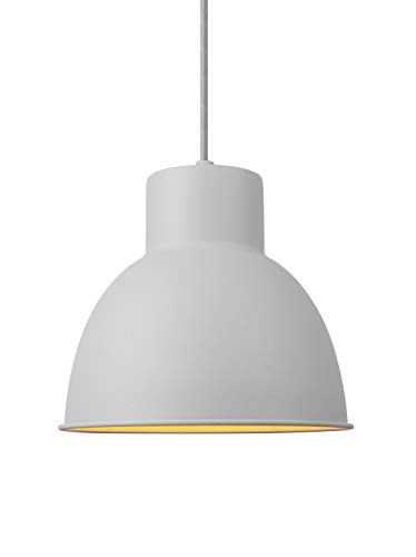 Globe Electric 61002 1-Light Pendant, Matte Gray, Gray Designer Fabric Cord