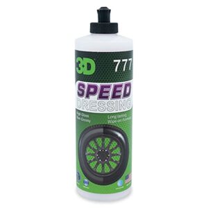 3d speed tire shine - long lasting, high shine, easy application - non-greasy water based protectant 16oz.