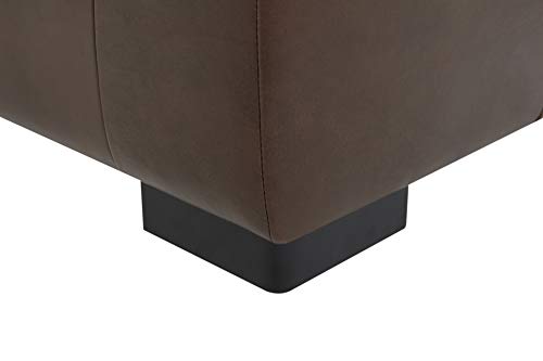 Amazon Brand - Stone & Beam Westview Extra-Deep Down-Filled Leather Sofa Couch, 89"W, Brown