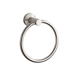 towel ring brushed nickel, bath hand towel ring stainless steel round towel holder for bathroom