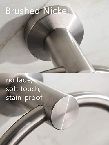 Towel Ring Brushed Nickel, Bath Hand Towel Ring Stainless Steel Round Towel Holder for Bathroom