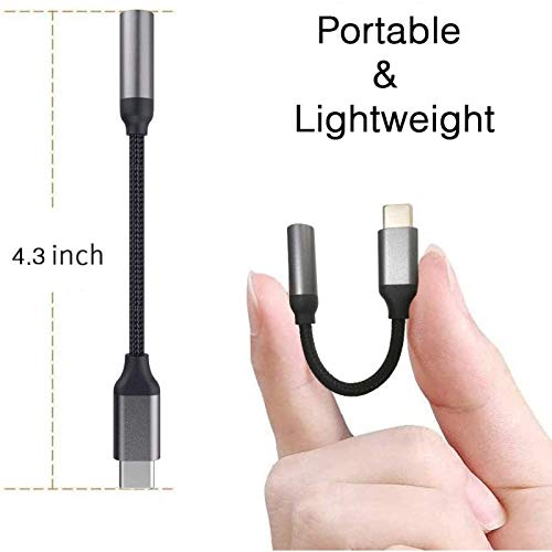 Bojuren USB C to Headphone Jack, 2Pack Headphone Adapter Type C to 3.5mm Audio Adapter Compatible with Pixel 6 5 4 3 XL, Samsung S22 S21 S20+ Note 20, iPad Pro,Mate 30 20 Pro and More USB C Devices