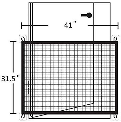 Magic Pet Gate, Mesh Dog Gate, Puppy Gates and Baby Gate, Portable Folding Baby/Dog Safety Fence Enclosure Easy Install Anywhere, 30'' X 39'', 8 Hooks