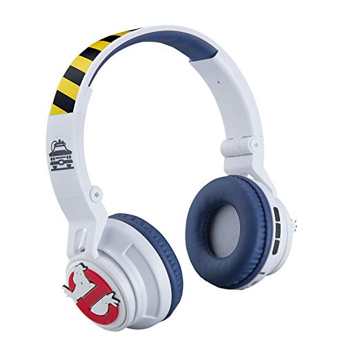 eKids Ghostbusters Kids Bluetooth Headphones, Wireless Headphones with Microphone Includes Aux Cord, Volume Reduced Kids Foldable Headphones for School, Home, or Travel