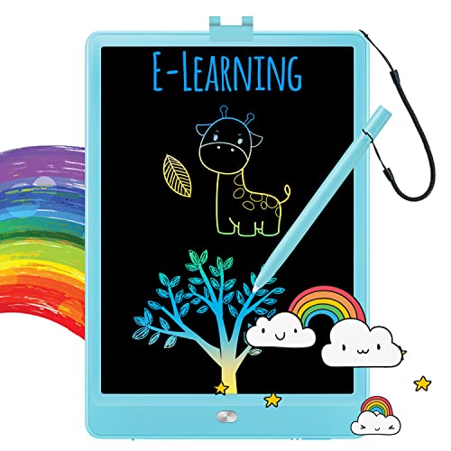 TEKFUN LCD Writing Tablet Doodle Board, 10inch Colorful Drawing Tablet Writing Pad, Girls Gifts Toys for 3 4 5 6 7 Year Old Girls Boys (Blue)