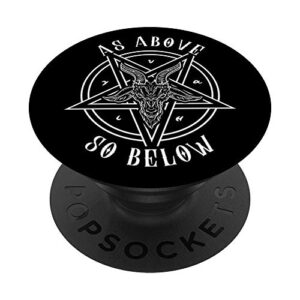 as above so below i baphomet occult popsockets popgrip: swappable grip for phones & tablets