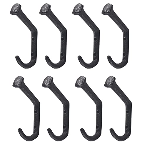 Tinsow Wall Mount Coat Hanger Hooks Rustic Farmhouse Cast Iron Towel Hanger (4)