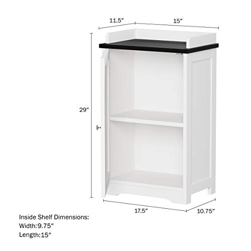 Lavish Home Bathroom Floor Cabinet-29 ”, White