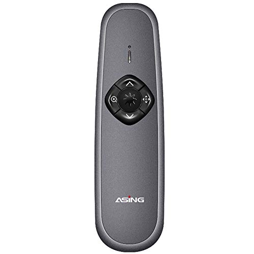 ASiNG Advanced Digital Laser Presentation Remote - Green Laser Presentation Pointers with Function of Spotlighting, Highlighting, Magnifying, Air Mouse and PPT Clicker (8G)