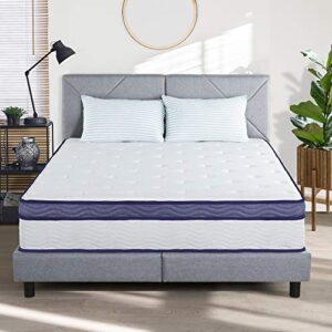 sleeplace 12 inch euro top spring mattress king - blue piping sp12sm03k